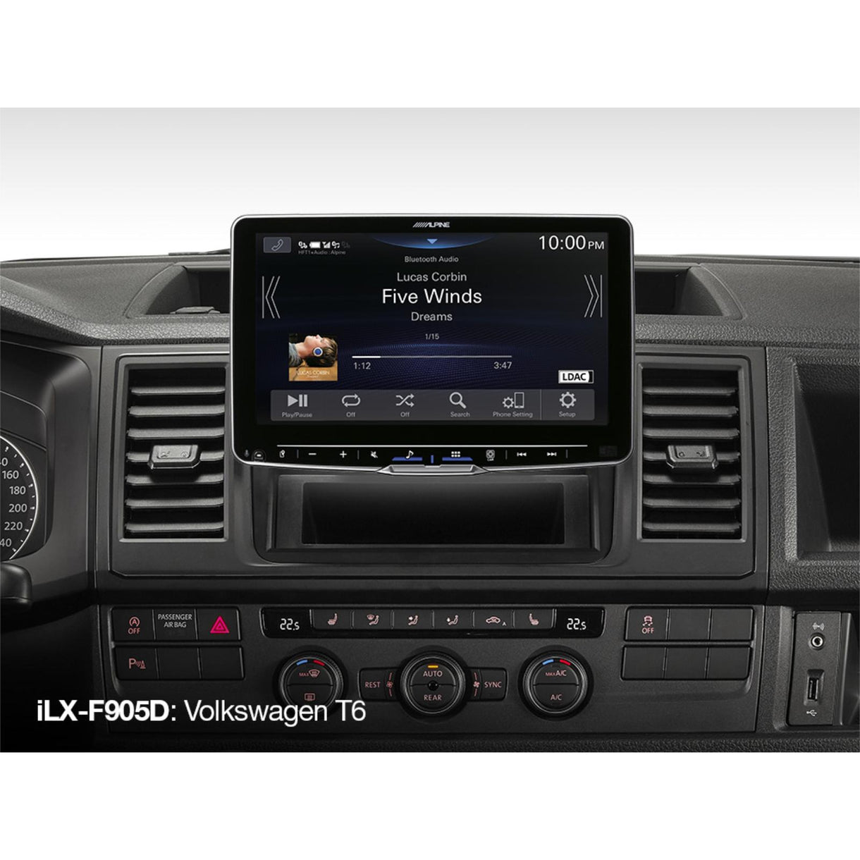 Alpine ILX-F905D Halo 9 Apple CarPlay Android Auto DAB Bluetooth 9" Car ...